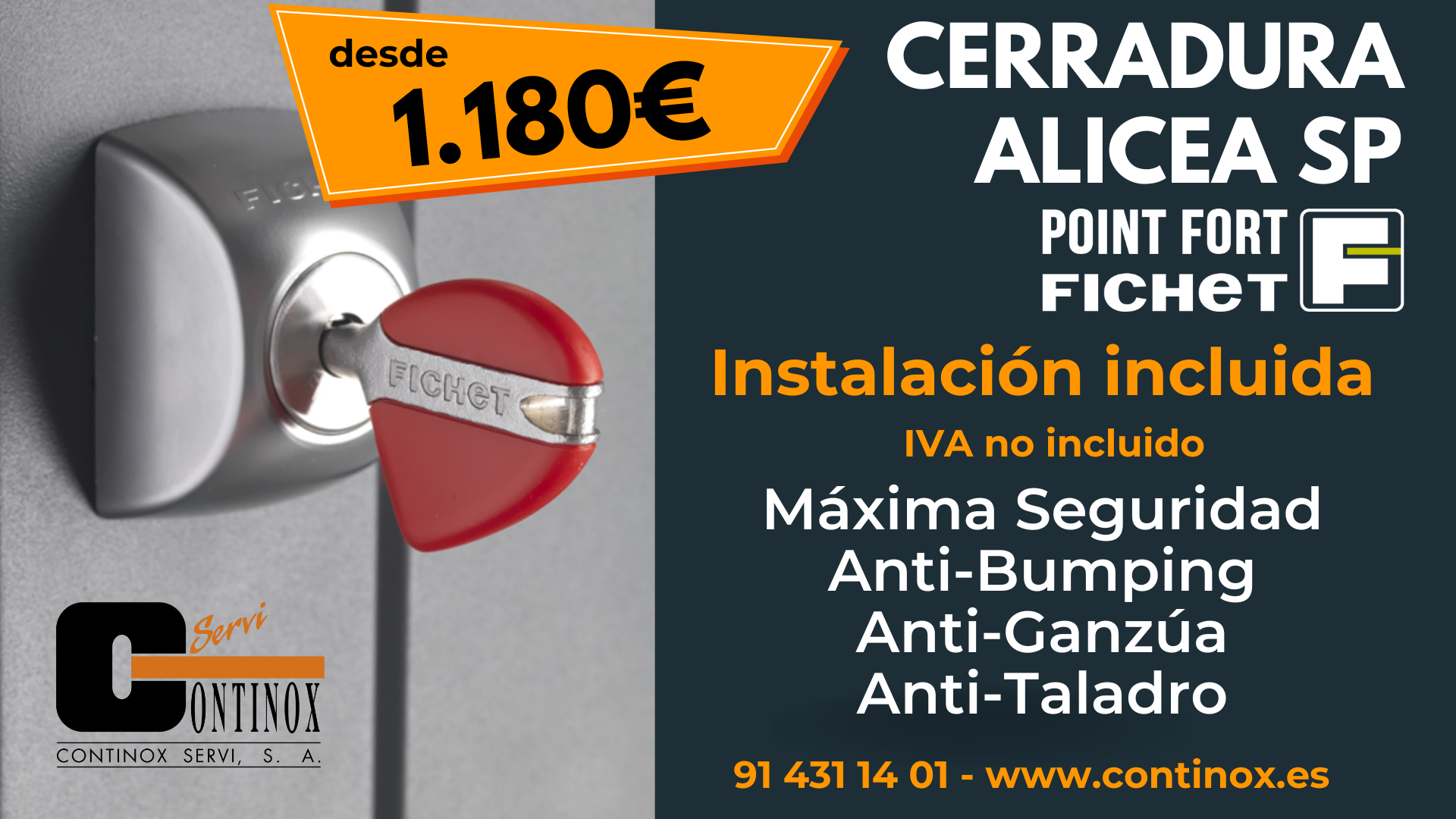 Cerraduras Fichet Alicea SP desde 1.180€ con Instalación Incluida ...